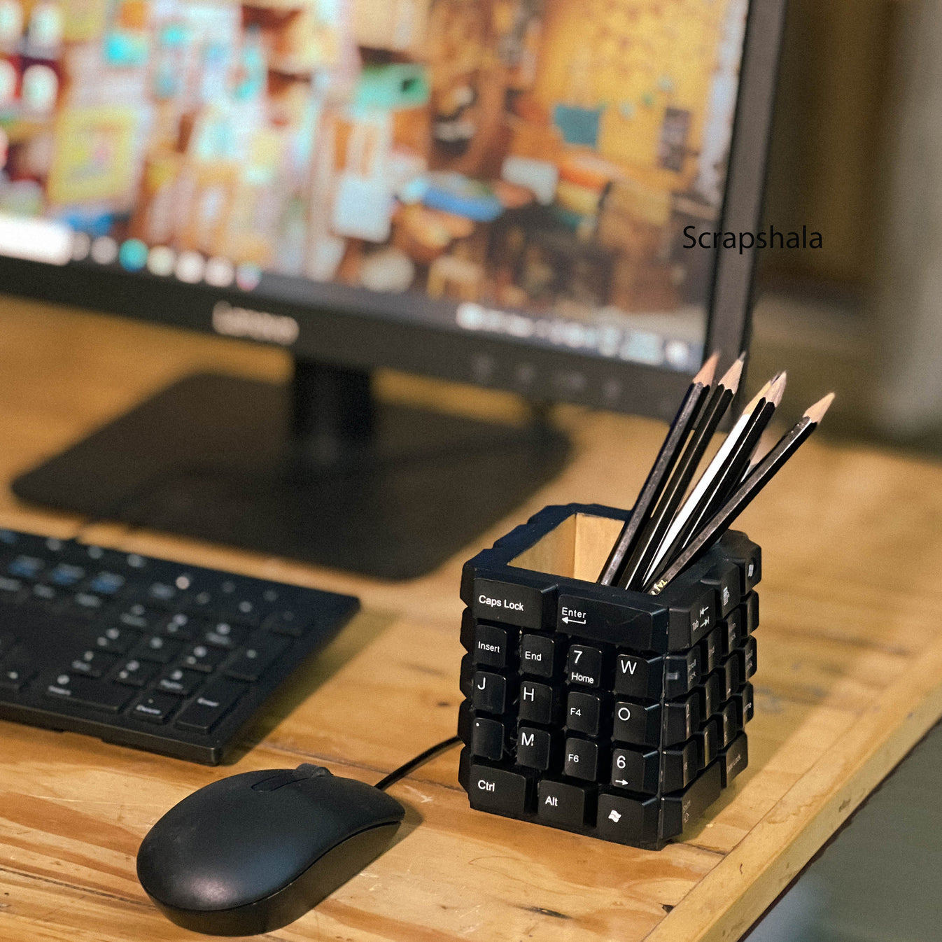 Techno Table Organizer | Multipurpose | Upcycled Keyboard | Handmade ...