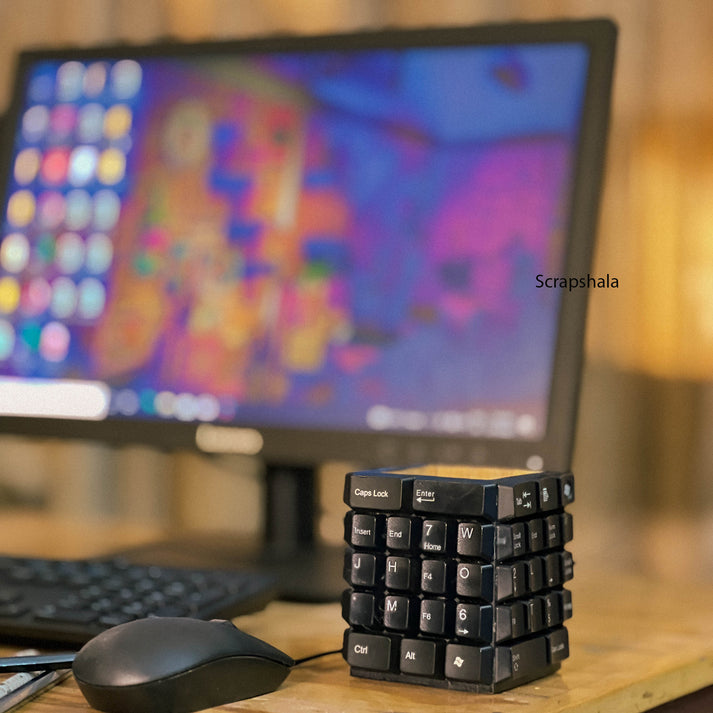 Techno Table Organizer – Upcycled Desk Organizer from E-Waste Keyboard ...